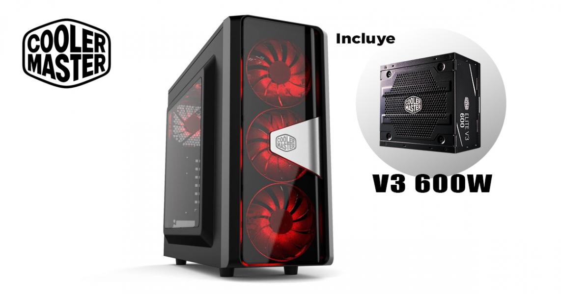 case atx cooler master cmp505 elite v3 600w (con fuente) (cmp-505 ...